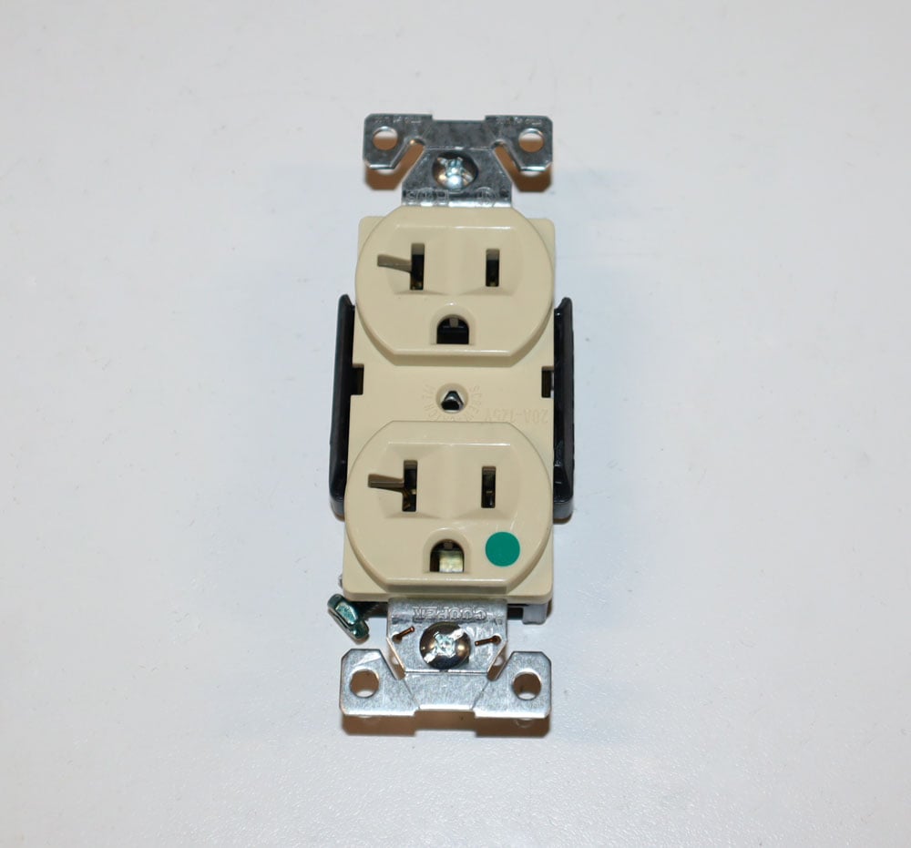 Supplies Depot: Cooper-Eagle 8300HV 20A 125V Duplex Receptacle in Ivory
