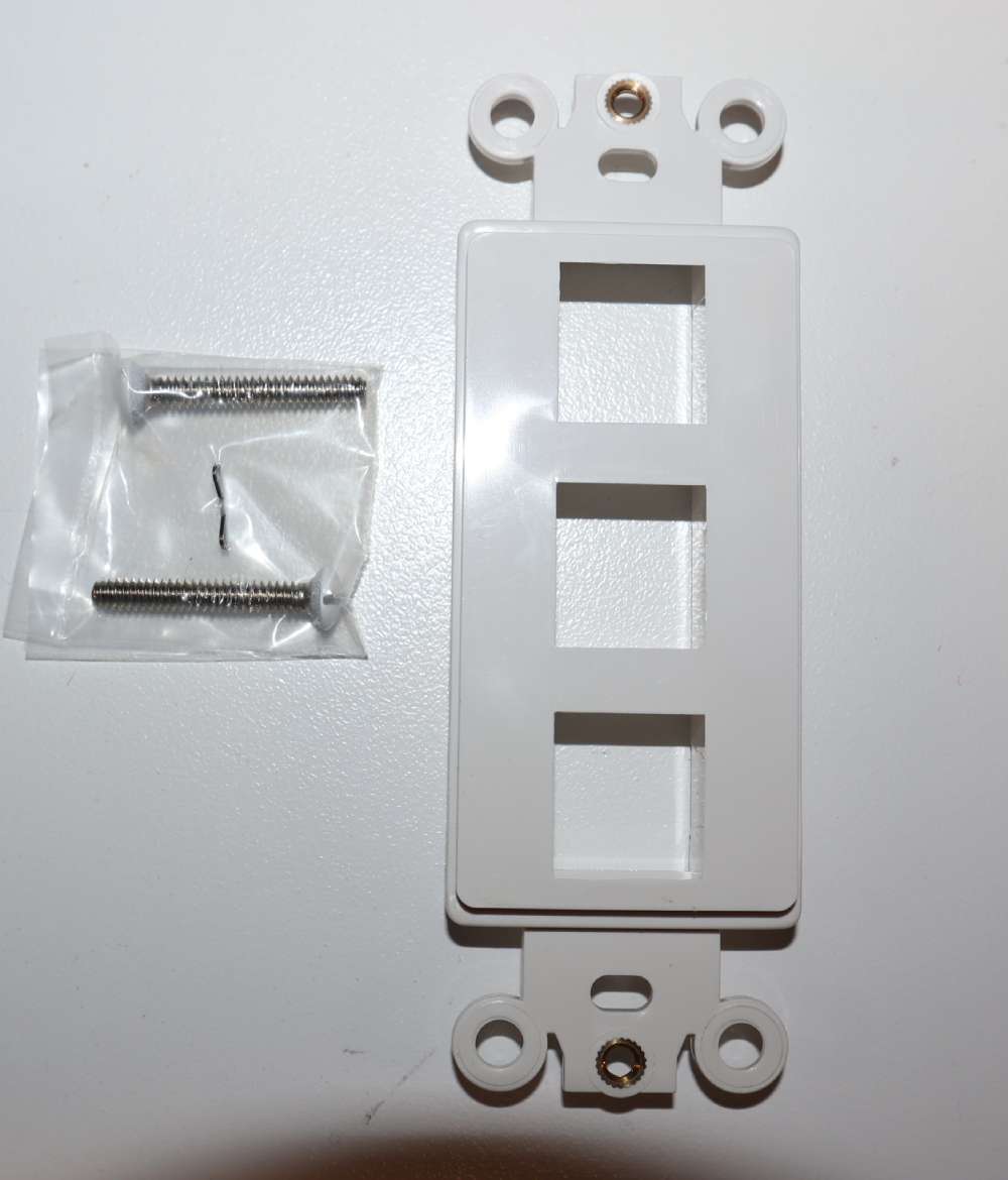 Supplies Depot: Morris 88116 3-Port Single Gang Plate White