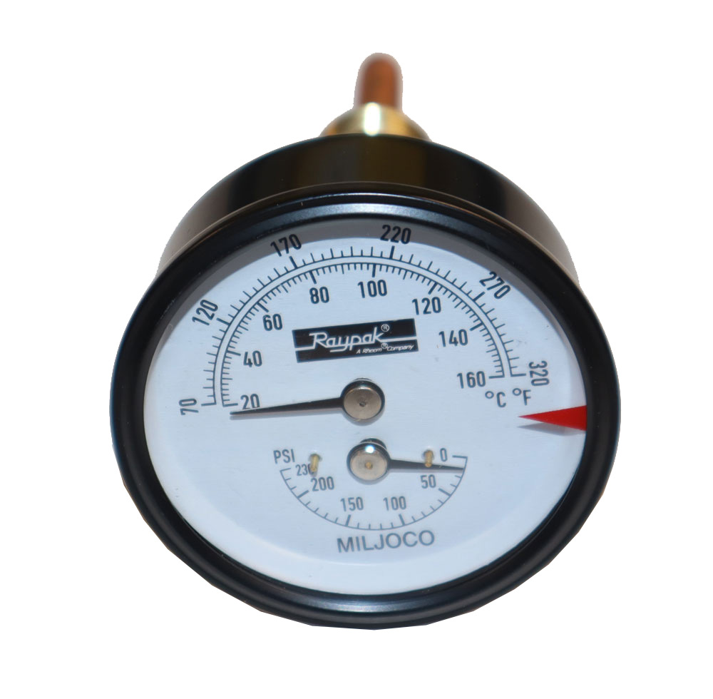 Supplies Depot: Raypak 014221F 0-230 PSI Temperature and Pressure Sensor