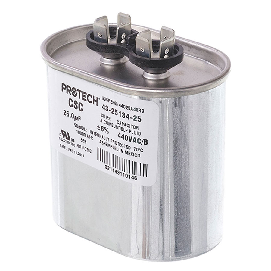 Supplies Depot: Rheem 43-25134-25 Capacitor - 25/440 Single Oval