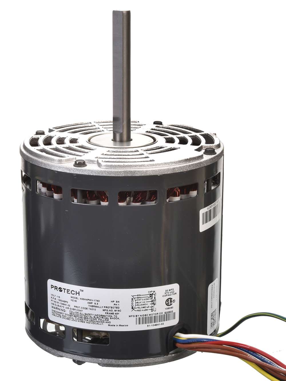 Supplies Depot: Rheem 51-104941-02 Blower Motor 3/4 HP 120/1/60 1075 ...