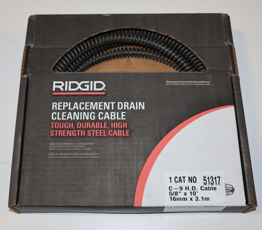 Supplies Depot: Ridgid 51317 C-9 5/8 x 10 Foot Heavy Duty Drain Cable
