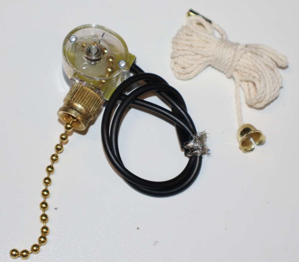 Supplies Depot: Selecta SS107-BG 6A Pull On/Off SPST Single Pole Single Throw Chain Switch